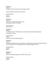 CPT Lesson 3 Quiz Pdf Question 1 Correct Choose The Best Code Selection For This Coding