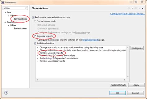 Eclipse Tip Automatic Cleanup On Save Subshell