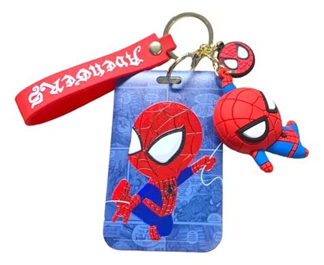 Gafete Porta Credencial Con Figura Spiderman Escuela 3d Mercadolibre