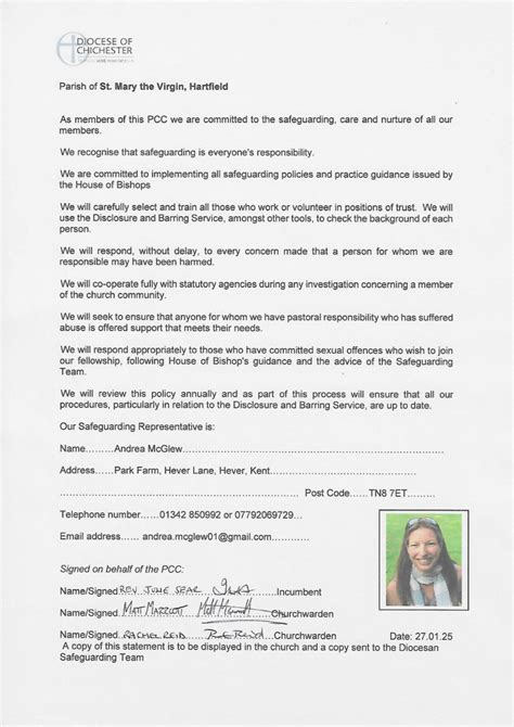 Safeguarding Statement St Marys Church Hartfield