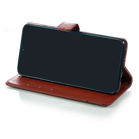 Xiaomi Redmi Note 8 Pro Wallet Kickstand Magnetic Case Brown