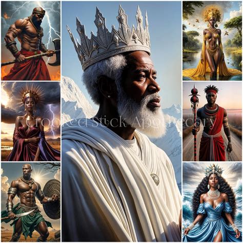 Seven African Powers Orisha Art Print Digital Download Etsy