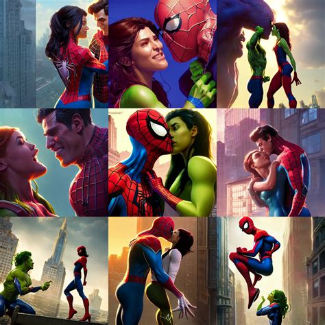 Hulk And She Hulk Kiss