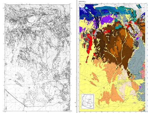 Transforming 33 Analog Geologic Maps To Digital Map Products E Magazine Of The Az Geological
