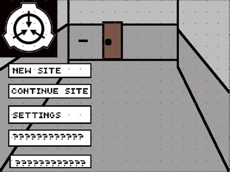 SCP Management Menu Screen Is Complete Work On Main Game Is Now Be SCP Management By