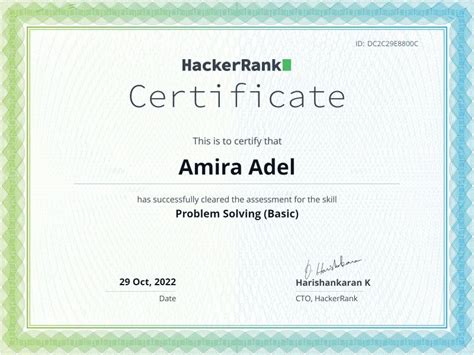 Amira Fouda On Linkedin Hackerrank Problemsolving Python Iti 10