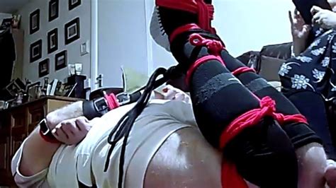 Miss M Footballer Bound And Gagged Escape Challenge In Red Rope