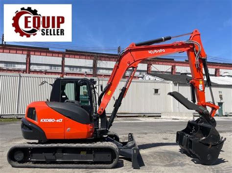 Kubota Kx080 4 Hydraulic Excavator Heat And A C Hydraulic Thumb Quick Coupler For Sale From United