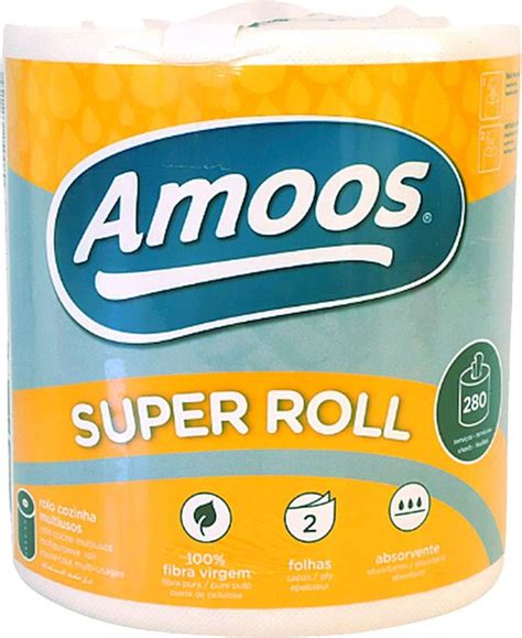 Amoos Super Roll 2 Laagse Xxl Keukenrol 10 Normale Rollen Aan Keukenpapier In 1 Bol