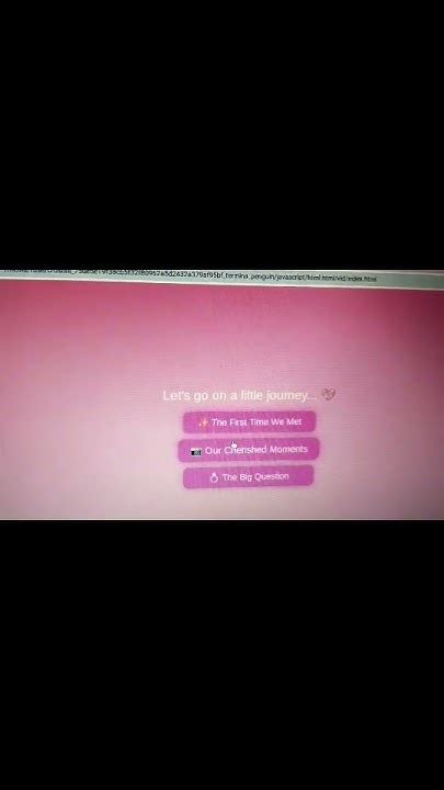 🌹 Romantic Surprise Navigation Html And Css And Javascript Propose Day Special 💖 Youtube