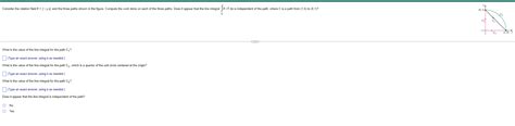 solved what is the value of the line integral for the path