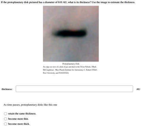 Protoplanetary Disk An Edge On View Of A Disk Of Gas