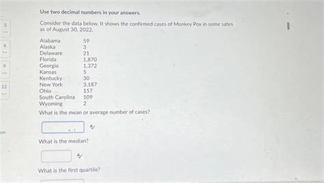 solved use two decimal numbers in your answers consider the