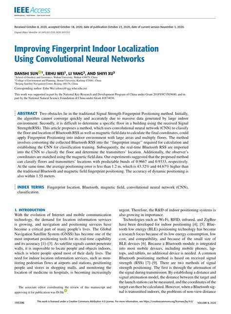 Pdf Improving Fingerprint Indoor Localization Using Convolutional Neural Networks