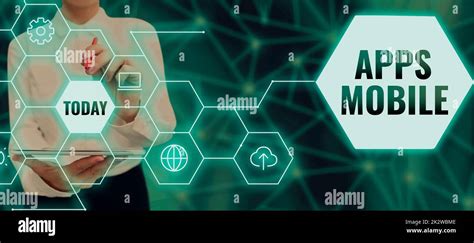 Text Caption Presenting Apps Mobile Internet Concept Computer Program