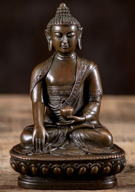Bronze Shakyamuni Medicine Buddha Statue 5 5 101cb200 Lotus Sculpture