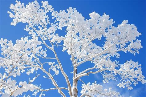 Snow In The Tree Premium Ai Generated Image