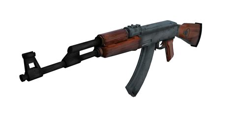 3d Model Of Low Poly Ak 47