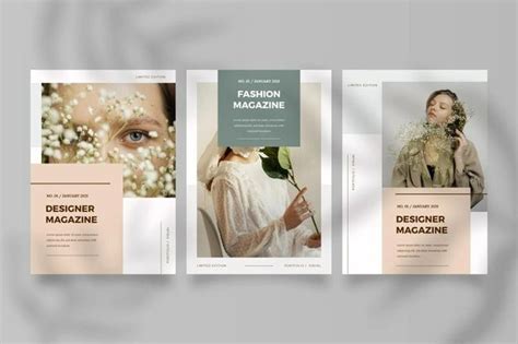 사진이있는 잡지 표지 모음 무료 벡터 표지 잡지 표지 이력서