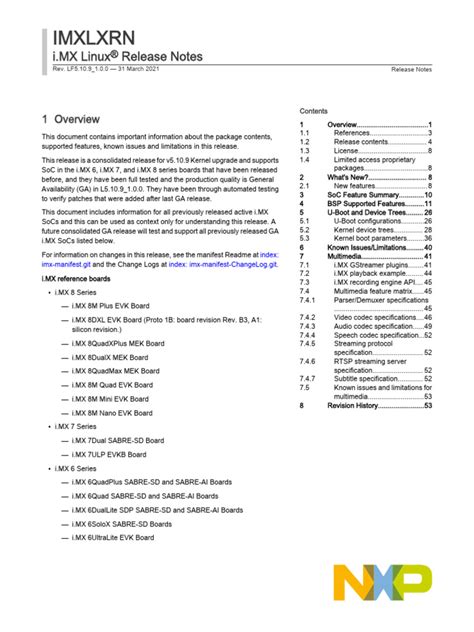 Imx Linux Release Notes Pdf