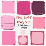 Pink Digital Sticky Note Clipart Set By No9 Education Math Magic