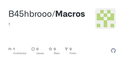 Github B45hbrooomacros
