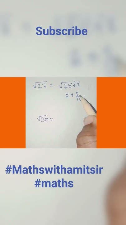 Calculate Square Rootsquareroots Trick Mathsmathswithamitsir