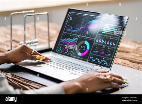 Data Analyst Using Data Analytics KPI Stock Photo Alamy