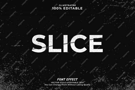 Premium Vector Slice Editable Text Effect