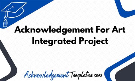 Acknowledgement For Art Integrated Project Best Examples