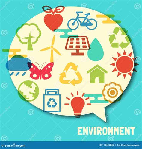 Environment Speech Bubble Stock Vector Illustration Of Green 118606235