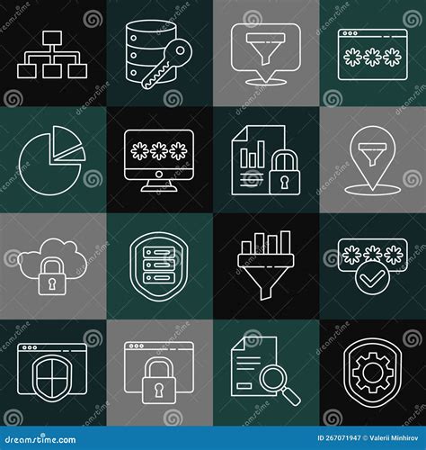 Set Line Shield With Settings Gear Password Protection Location Sales Funnel Monitor Password