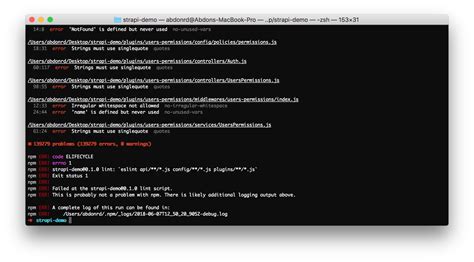The Npm Run Lint Has A Lot Of Errors · Issue 1340 · Strapistrapi · Github