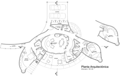 An Architectural Drawing Shows The Plan For A House With Multiple