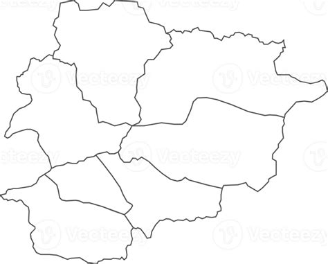 Map Of Andorra With Detailed Country Map Line Map 29785738 Png