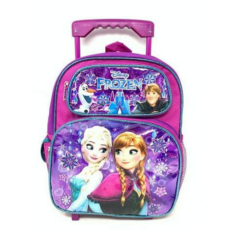 Disney Frozen Elsa And Anna 12 Small Rolling Roller Backpack