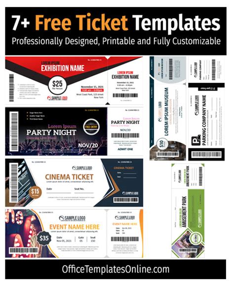 19 Best Ticket Templates For Ms Word Free And Editable