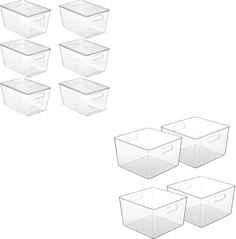 Vtopmart 6 Pack Clear Stackable Storage Bins With Lids And