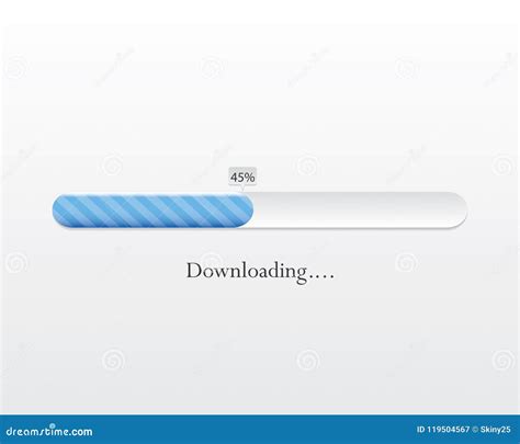 Vector Loading Bar Progress Of Downloading Or Uploading Stock Vector