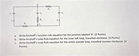solved a write kirchoff s junction rule equation for the