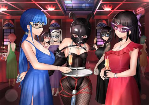 Epicary Radz Highres Tagme 6 Girls Armbinder Arms Behind Back Ball Gag Bdsm Bondage