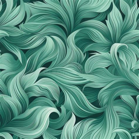 Abstract Swirling Green Waves Pattern Background Stock Image Image Of Decorative Twists