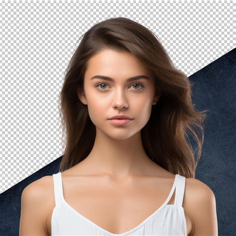 Premium PSD A Model With A Black Triangle On The Front And The Front Of The Face
