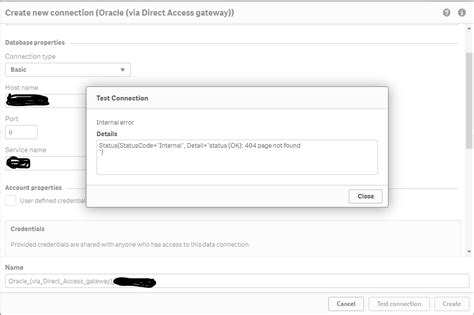 Error While Creating New Connection Through Data G Qlik Community