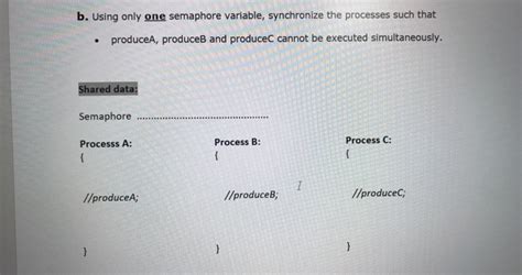 Solved B Using Only One Semaphore Variable Synchronize The