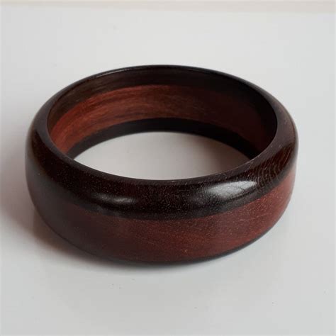 Vintage Wood Bangle Bracelets Etsy