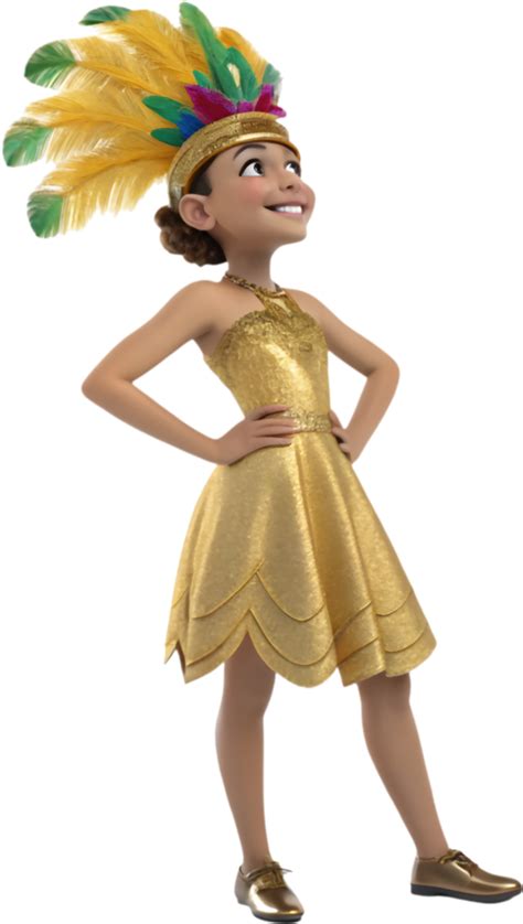 Gorgeous Girls Dancing In Mardi Gras Festival Clipart 53228140 Png