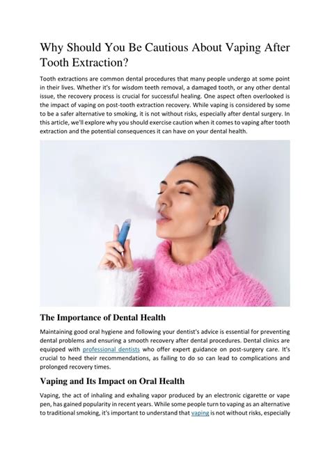 Vaping After Tooth Extraction And Bone Graft At Jonathan Dittmer Blog