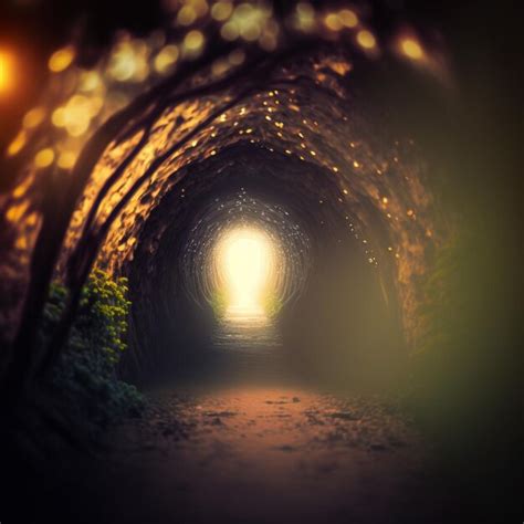 Premium Ai Image There Is A Light At The End Of A Tunnel That Is Lit