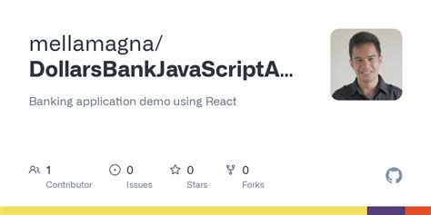 Github Mellamagnadollarsbankjavascriptappv1 Banking Application